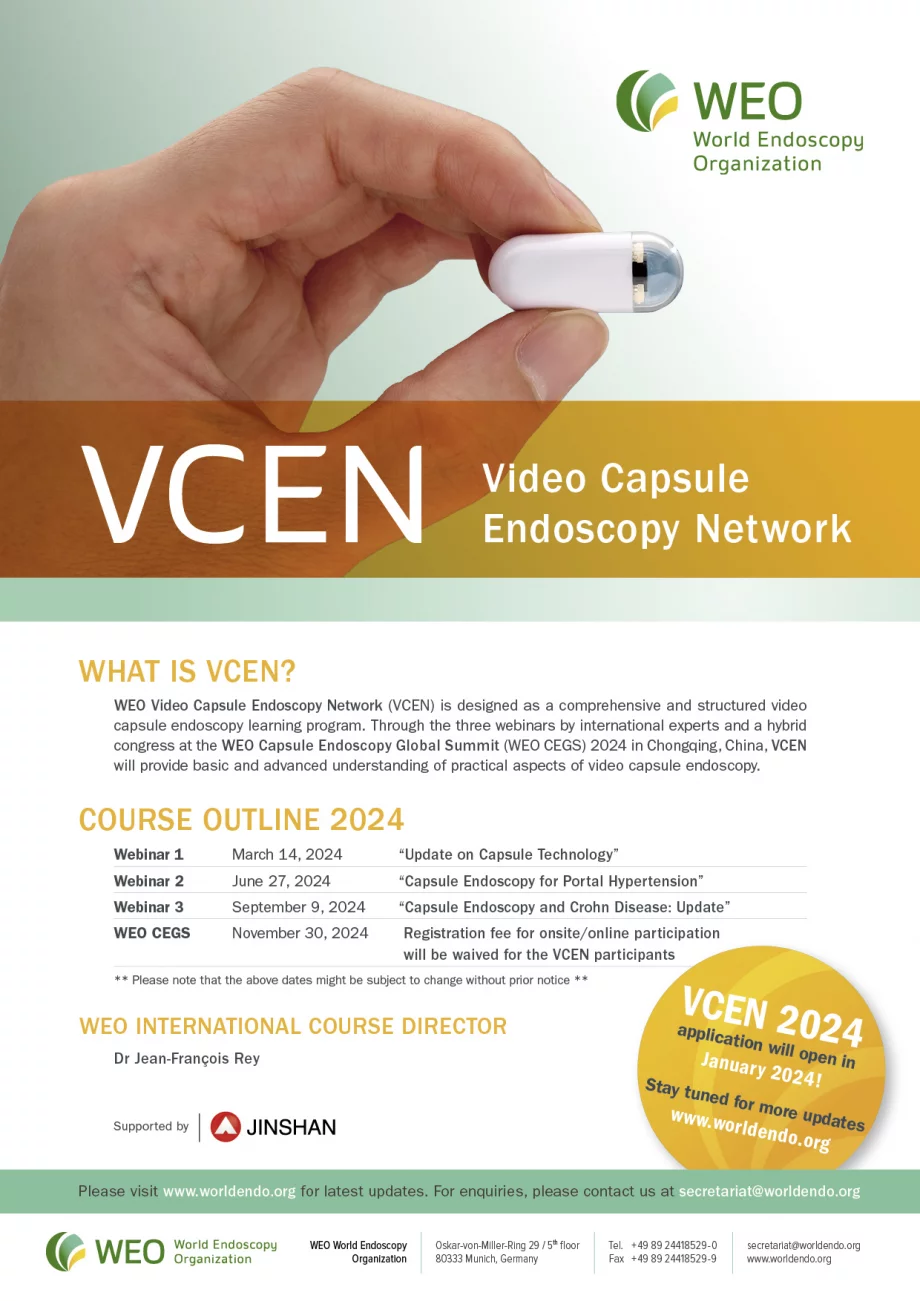 Video Capsule Endoscopy Network 2024 | World Endoscopy Organization
